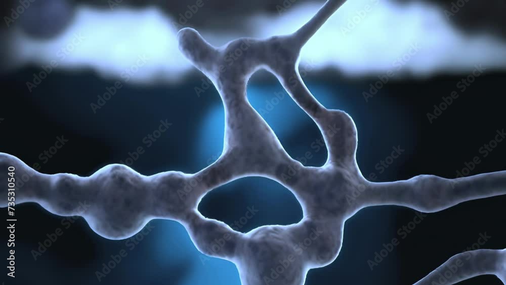 Cells of organisms under a microscope. Illustration of the study of the ...