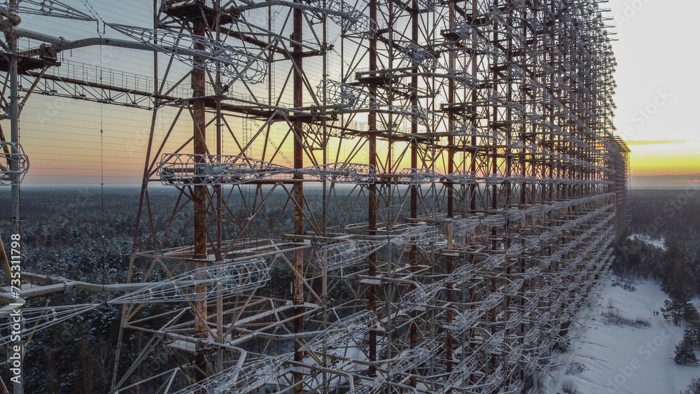 Soviet radar station Duga with phased array Stock Photo | Adobe Stock