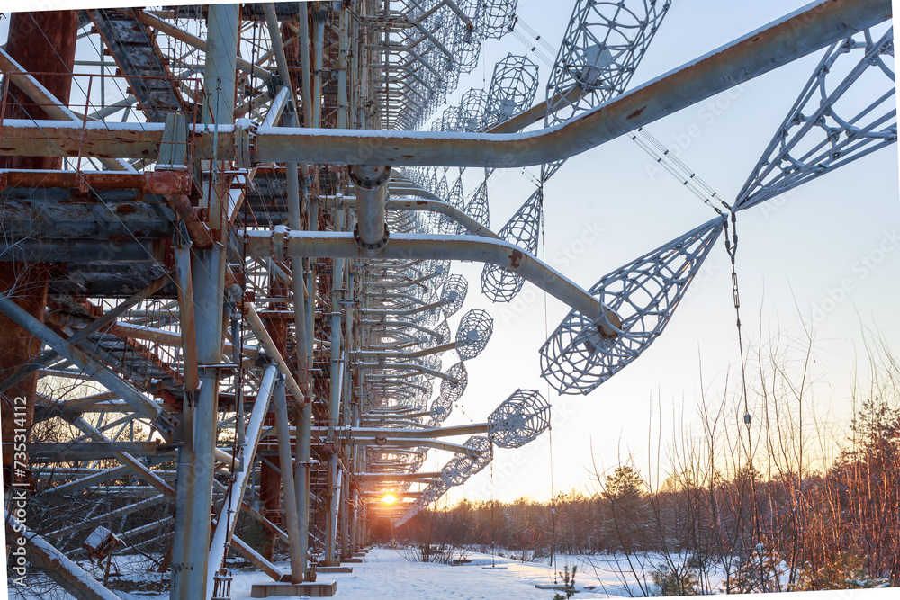 Soviet radar station Duga with phased array. Stock Photo | Adobe Stock