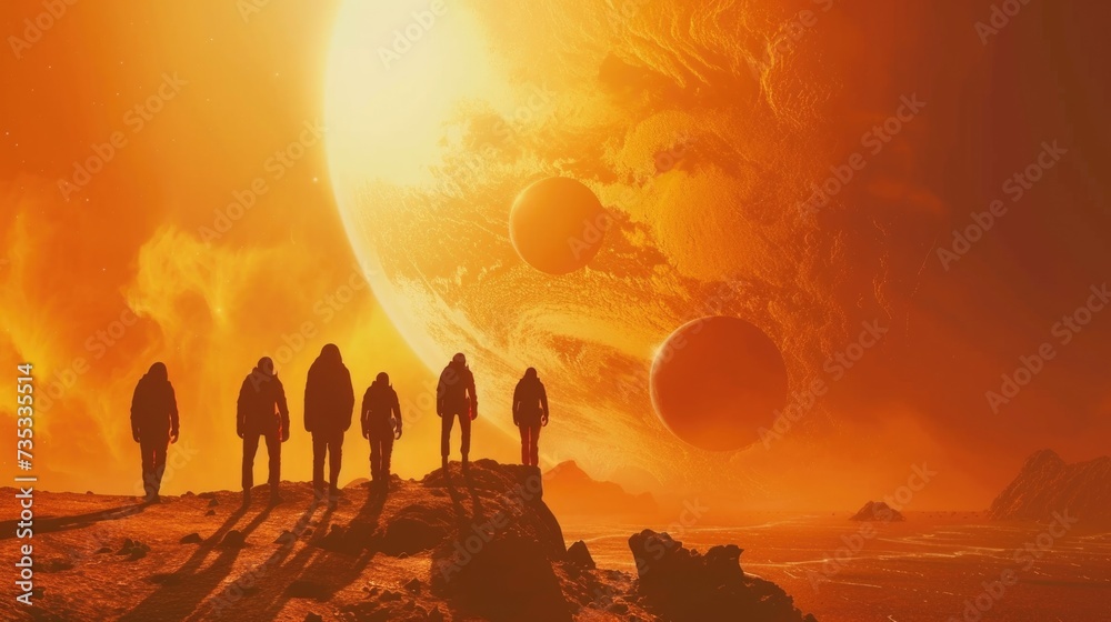 People have arrived on a new planet, the theme of colonization of other ...