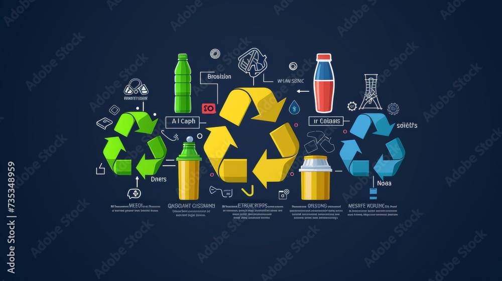 Visual breakdown of recyclable and non recyclable items with space for ...