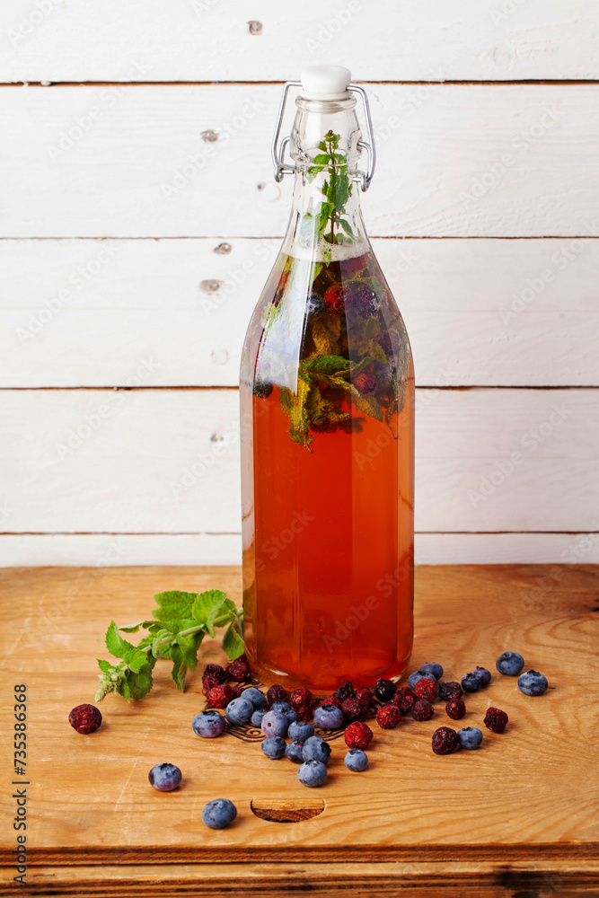 Kombucha (also tea mushroom, tea fungus, or Manchurian mushroom ...