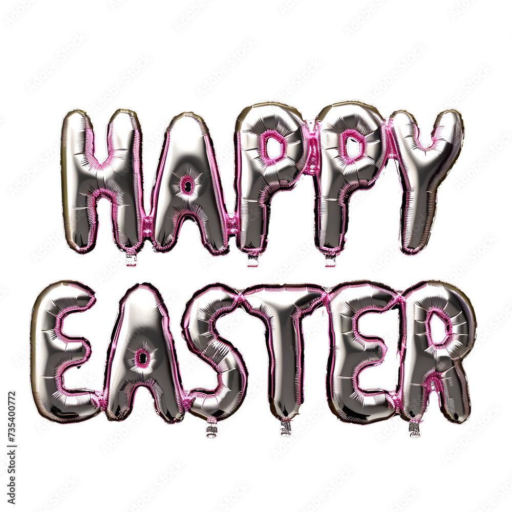 PNG 3d Easter text with transparent background of letter balloons about ...