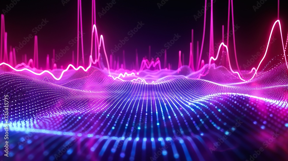 ultraviolet spectrum, blue violet neon lights, laser show, night club ...