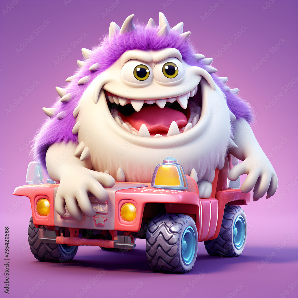 Adorable Car Monster. Get to know a friendly car monster boasting ...