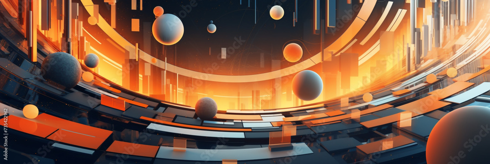 Technical background abstraction UI UX modern trendy design. Place for ...