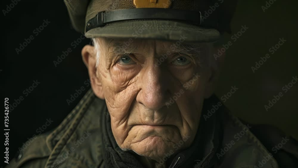 An older veteran proudly wearing his uniform a symbol of his bravery ...
