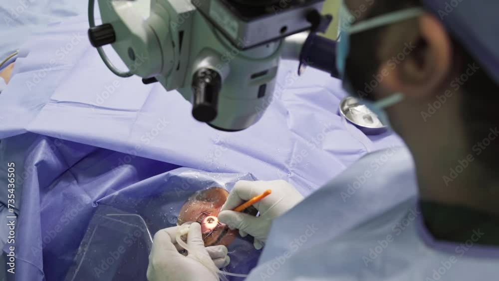 Phacoemulsification, destruction of the opaque lens by ultrasound ...