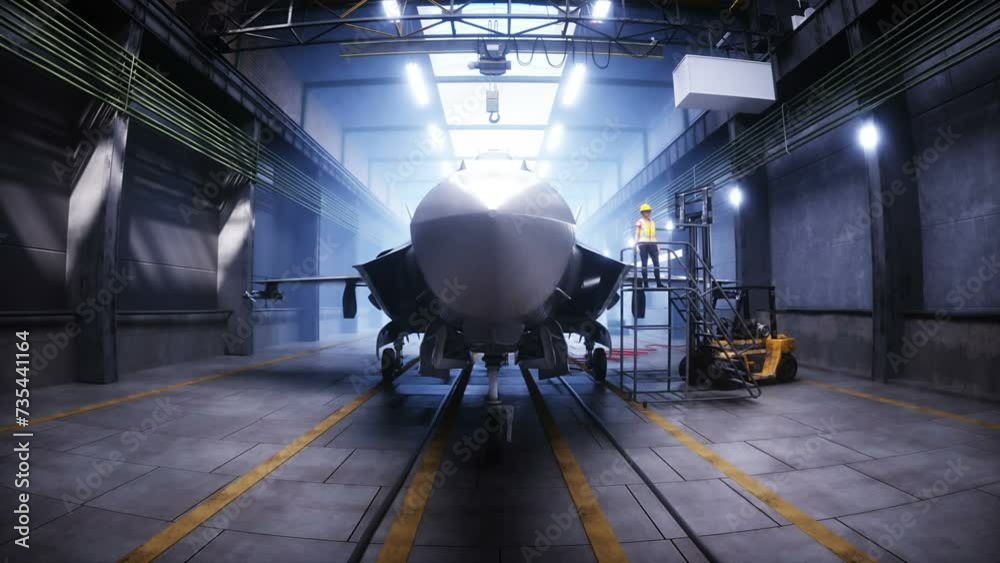 Production of military fighter jet f 35 at the factory. Military ...