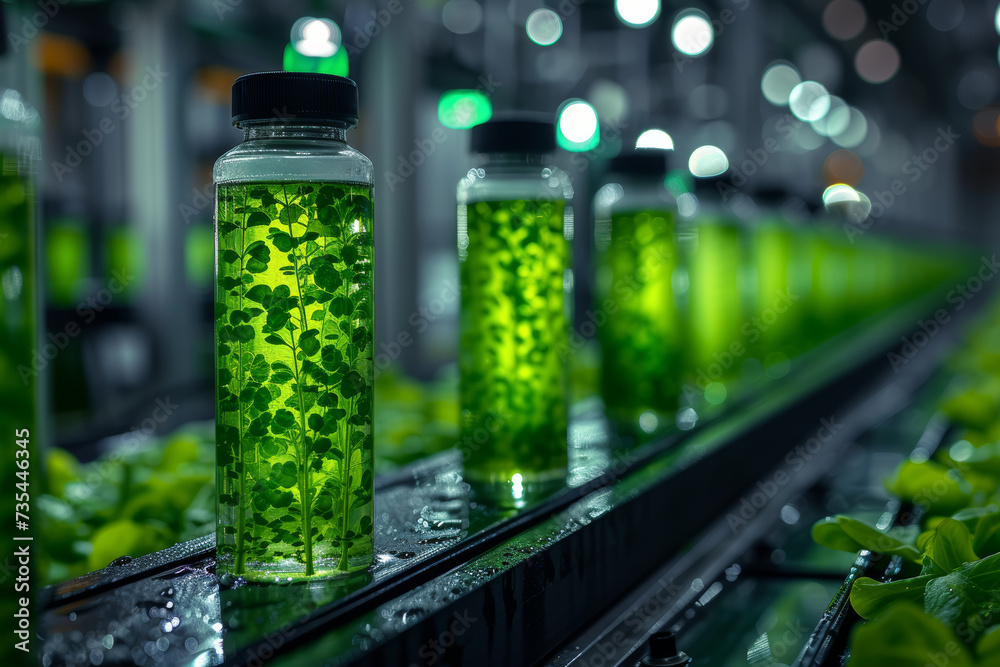 Microalgae cultivation for biofuel production, showcasing sustainable ...
