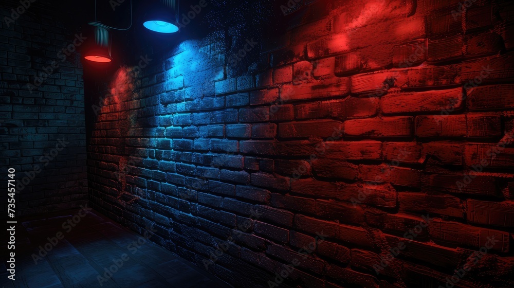 placement of red and blue lights to create dynamic shadows and ...