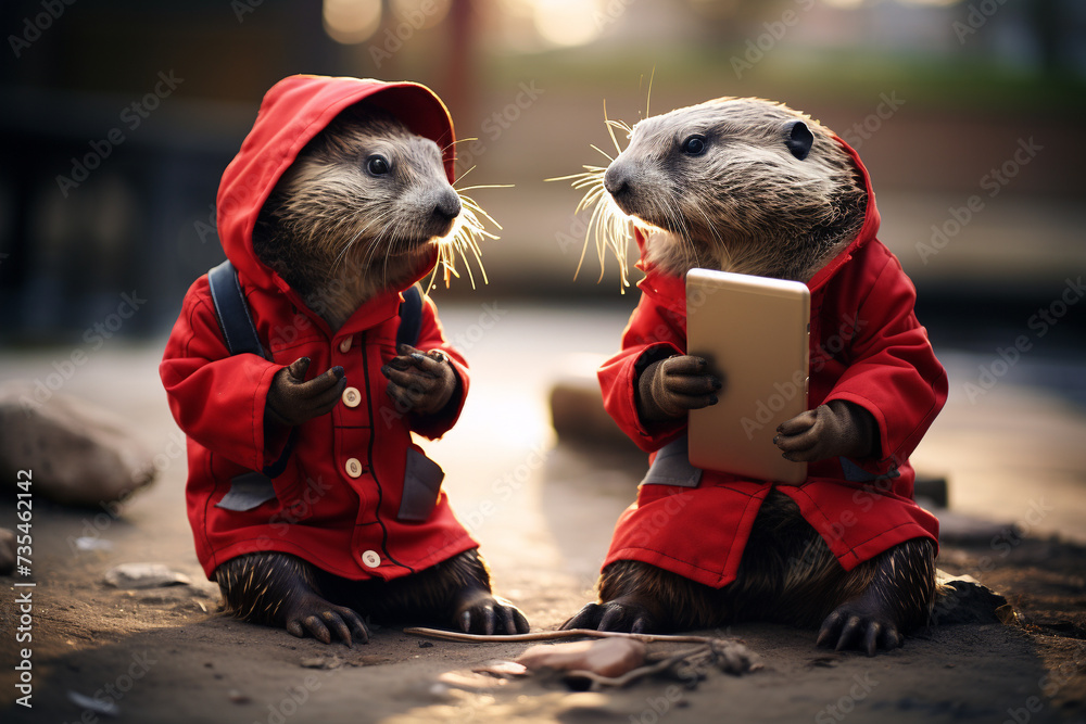 Anthropomorphic animals, playful, human like characters, emotions ...