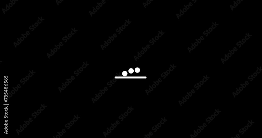 Vidéo Stock Falling balls animation for loader screen. Loading ...