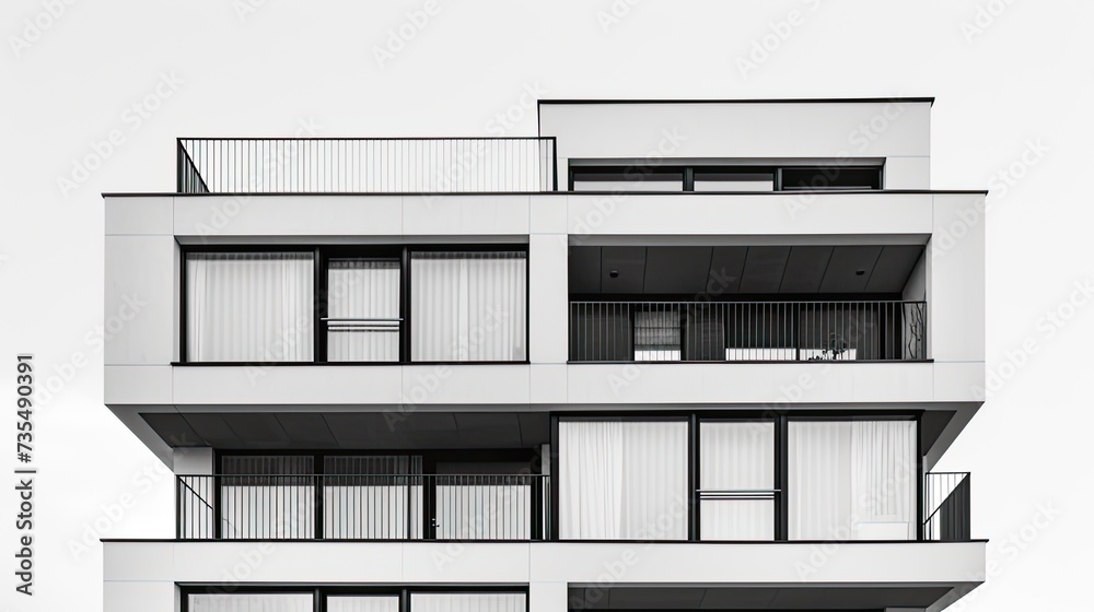 textures and details of the building facade. The lines and shapes of ...