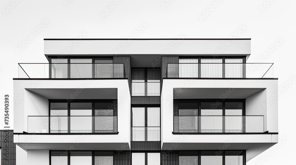 textures and details of the building facade. The lines and shapes of ...