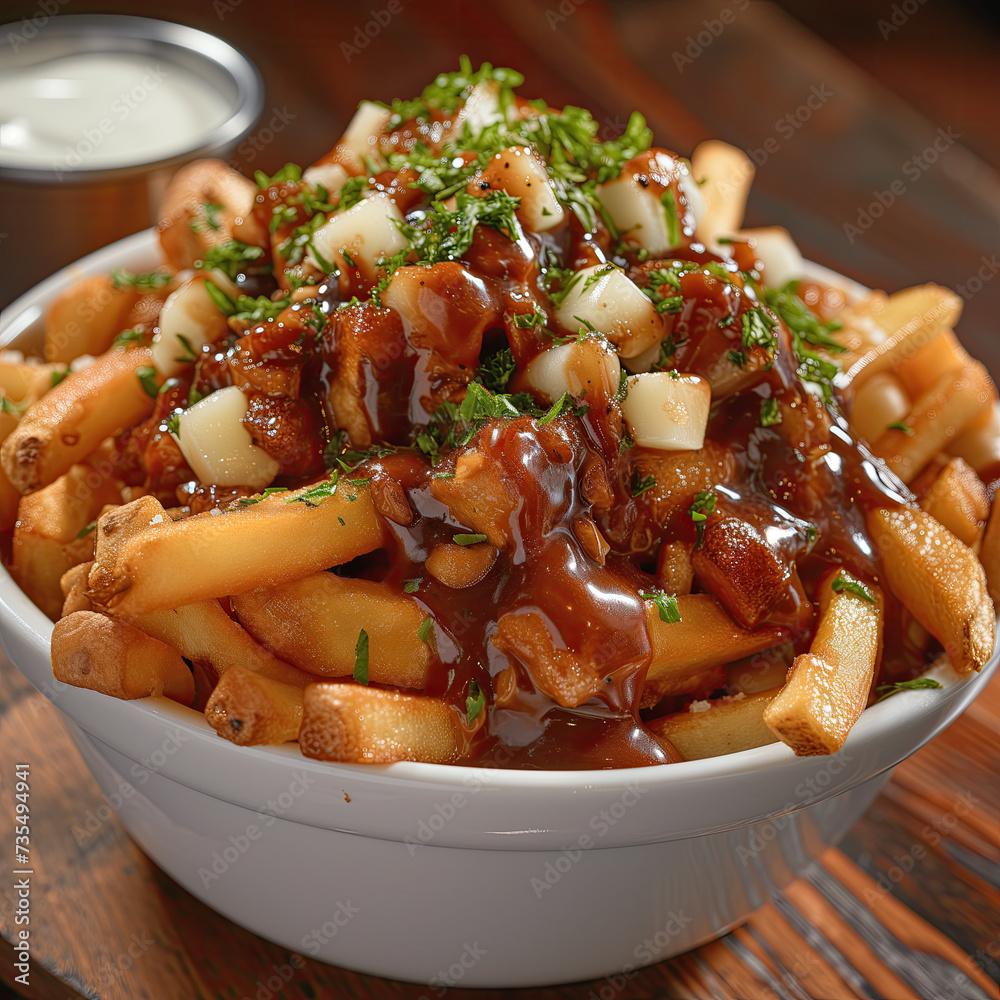 A close-up image capturing the rich texture and savory look of a ...