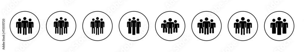 People icon set vector. person sign and symbol. User Icon vector Stock ...