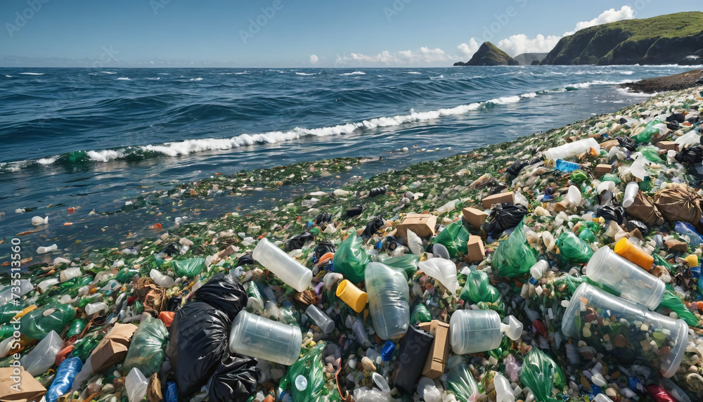 Free-floating industrial plastic waste in the ocean and on beaches ...