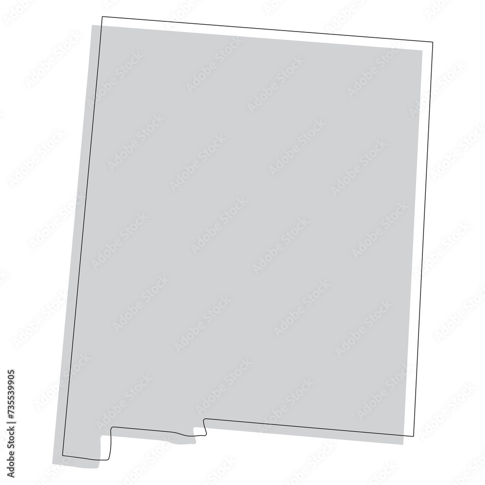 New Mexico state map. Map of the U.S. state of New Mexico. Stock ...