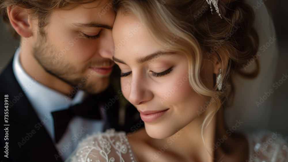 In a heartwarming close-up shot, the newlywed couple shared an intimate ...