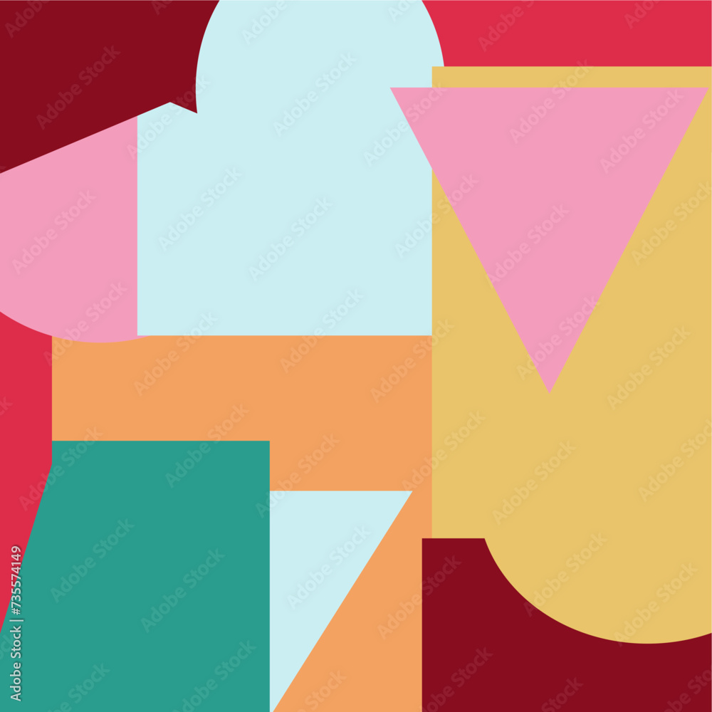 Geometric shape. Vector illustration with palette. Color matching color ... Geometric shape. Vector illustration with palette. Color matching color ...