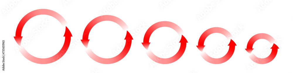 spin arrows circles white gradient color isolated on white background ...