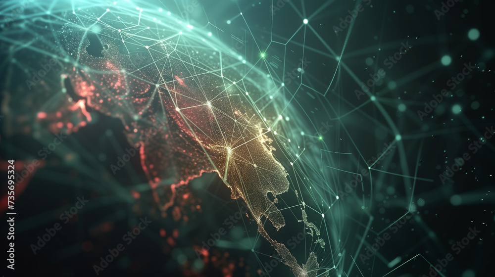 Global Network Visualization with Interconnected Nodes and Data Streams ...