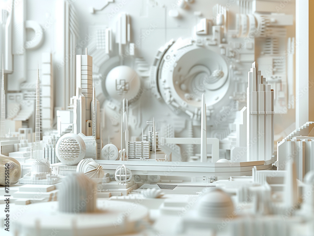 An abstract interpretation of future cities creating a symphony of ...