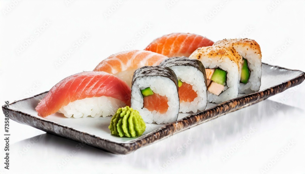 Assorted Sushi presented in a Tasteful Way - Diverse different types of ...