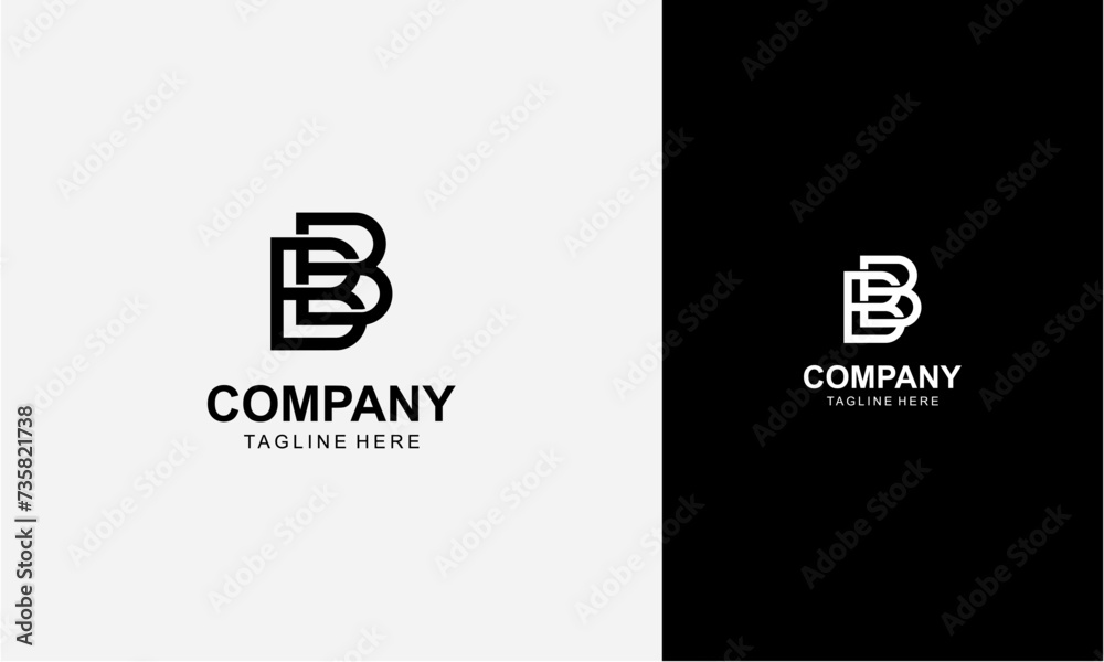 Initial Letter BB Logo,Typography Vector Template. Creative Abstract ...