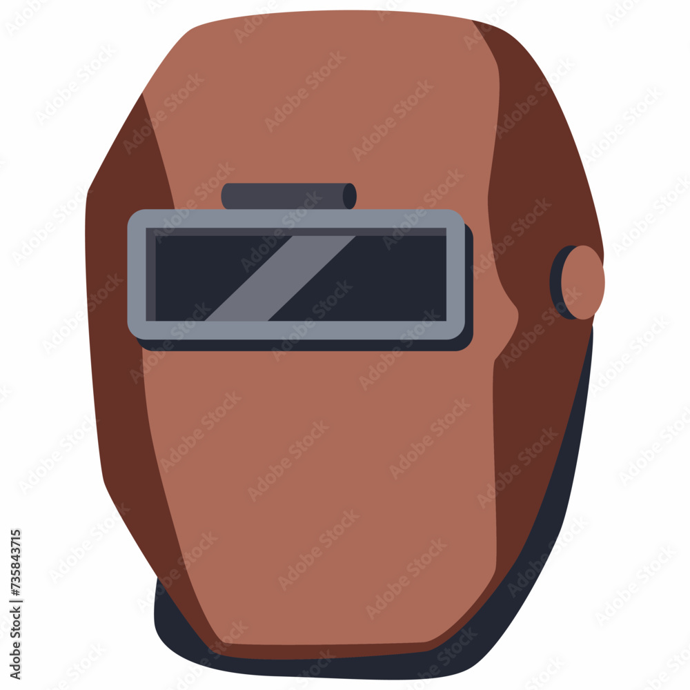 Welding helmet vector cartoon illustration isolated on a white ...