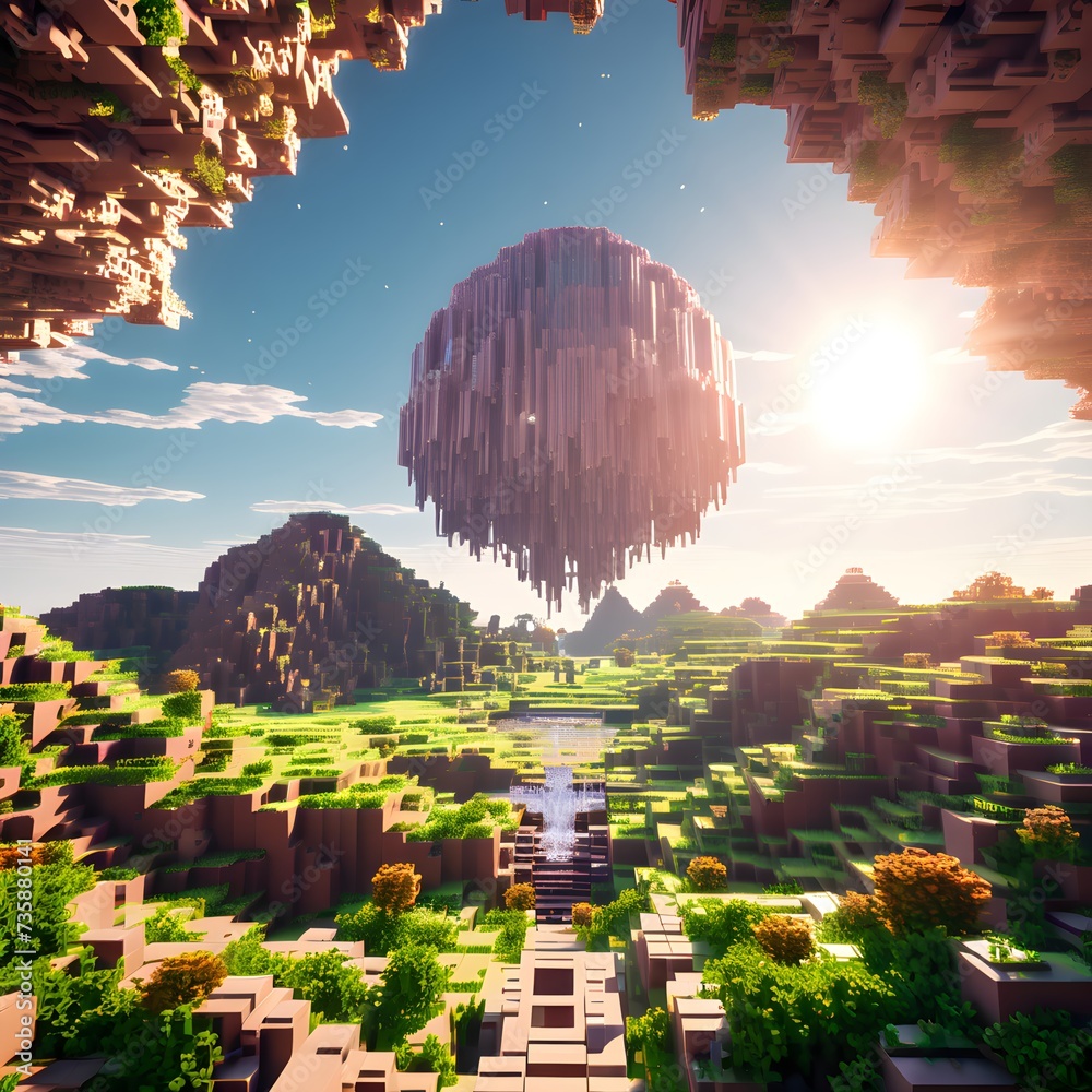 Voxel surface aliens stole the halo monster. Voxel cubes world ...