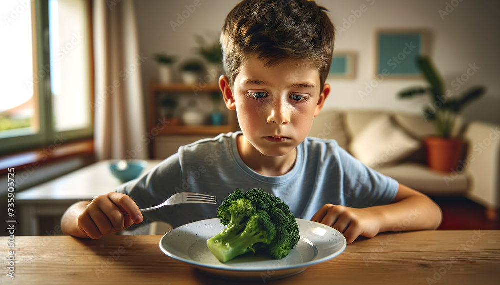 Child refusing to eat vegetables, boy disliking Broccoli.If your child ...
