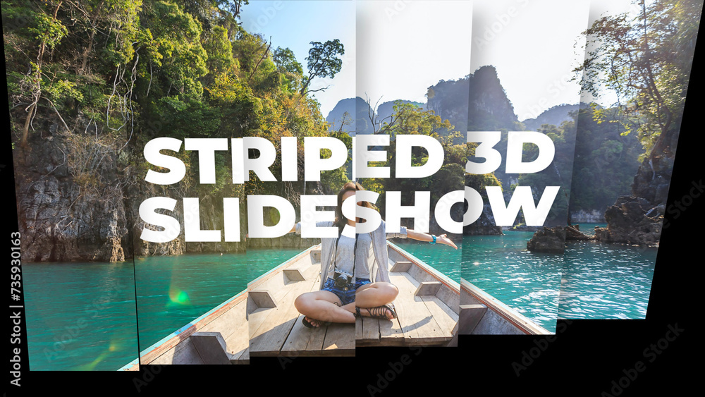 Striped 3D Slideshow Stock Template | Adobe Stock