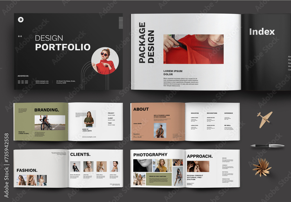 Design Portfolio Template Stock Template | Adobe Stock