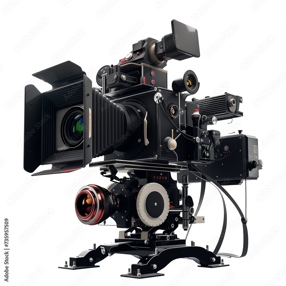 professional film camera, isolated on transparent background Stock ...