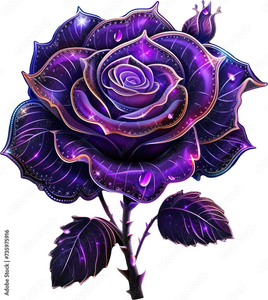 Purple rose transparent background PNG clipart Stock Illustration ...