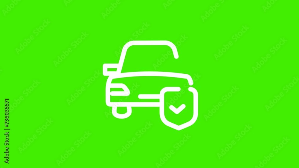 Animated security white line icons. Social protection. Home insurance ...