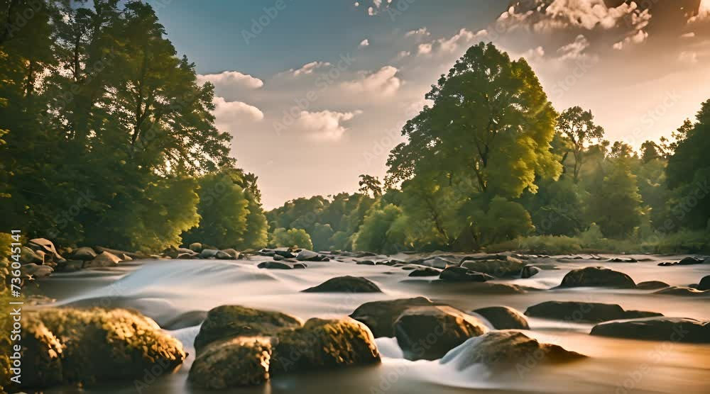 A bubbling river as it crosses the continent, a soothing stream ...