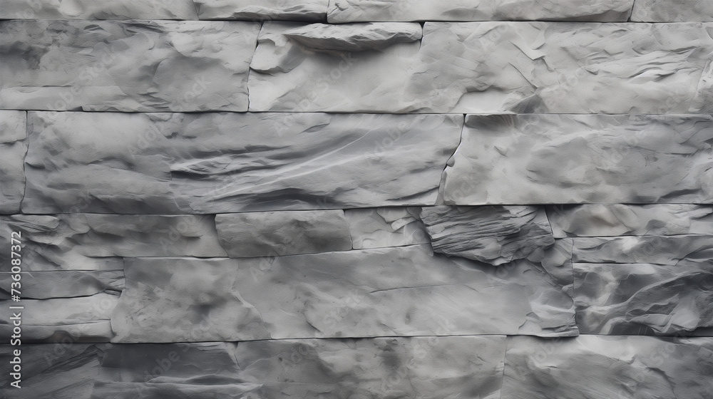 Texture of a gray stone wall with neat masonry, exuding a sense of ...