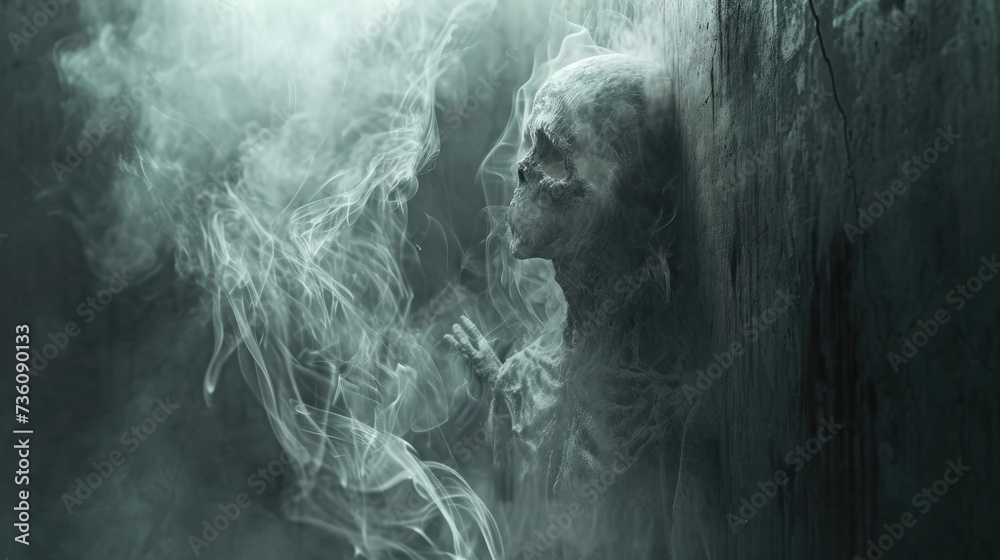 Cinematic, Realistic Image of an Eccentric Creature Resembling a Ghost ...