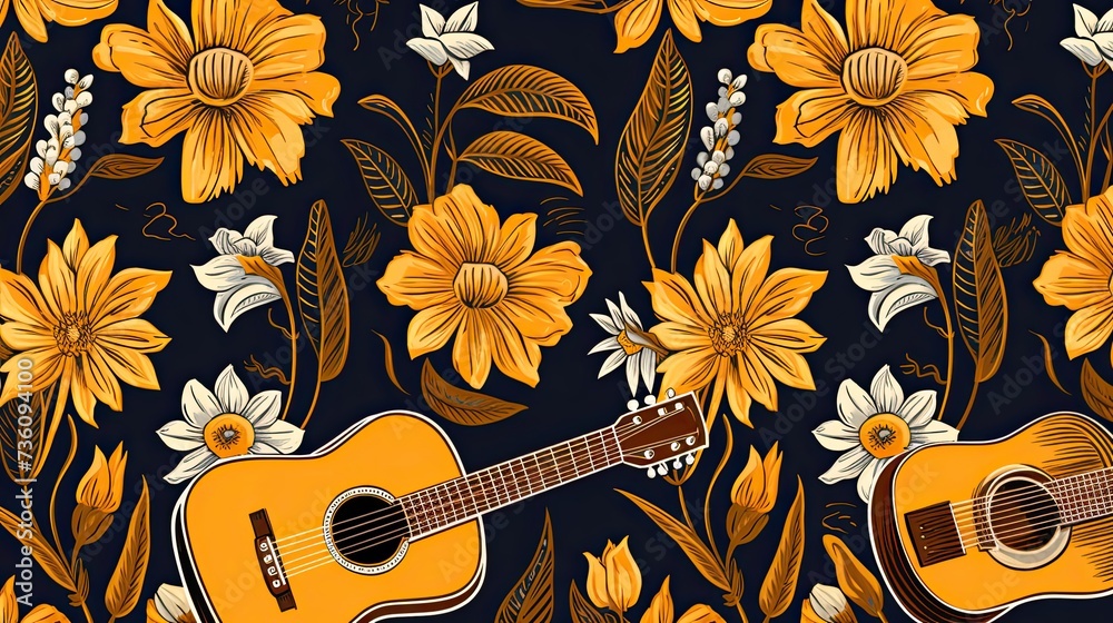 a repeating pattern that embodies the spirit of Nashville. The pattern ...