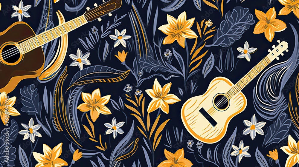 a repeating pattern that embodies the spirit of Nashville. The pattern ...