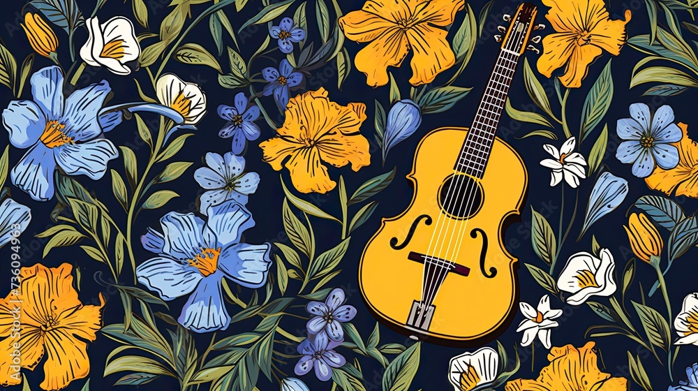 a repeating pattern that embodies the spirit of Nashville. The pattern ...