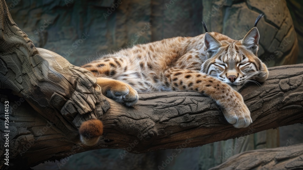 Predatory bobcat animals in their natural habitat. Beautiful creatures ...