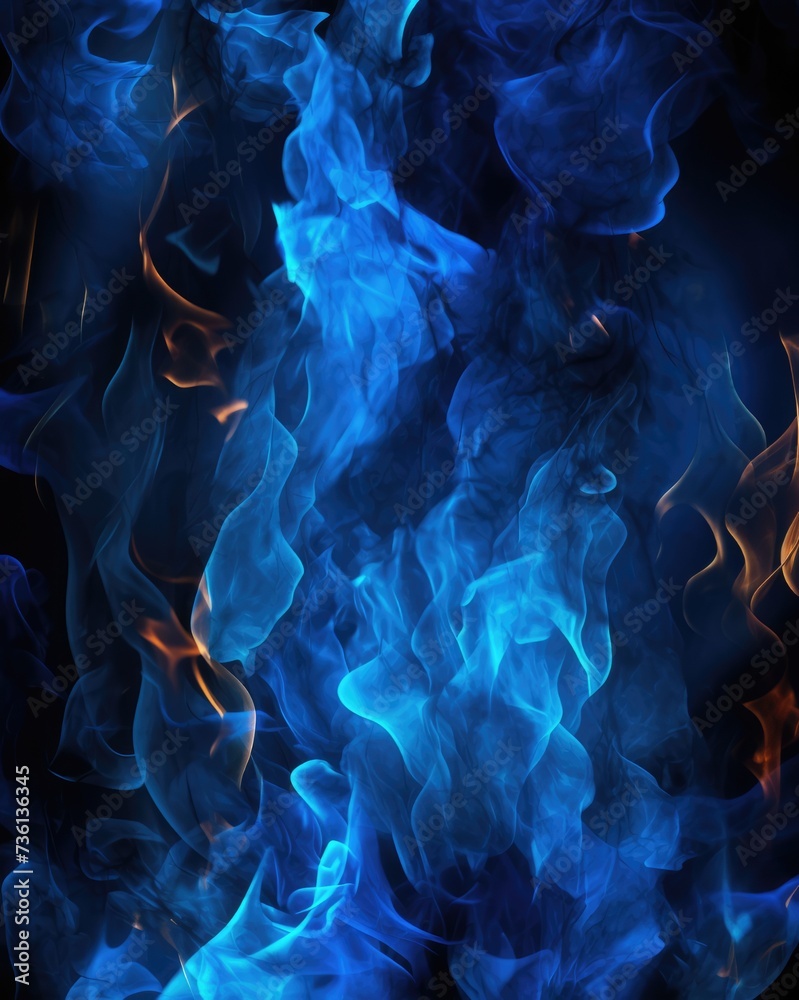Isolated Blue Fire Background Design â€“ Blaze Your Design with Hot ...