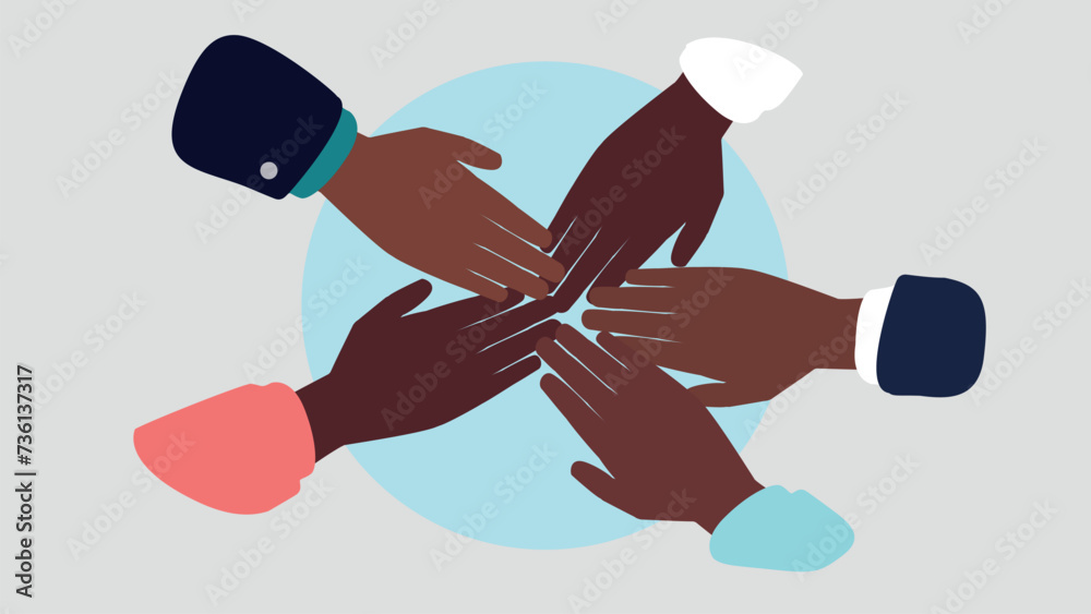 Vektor-Illustration von Geschäftsleuten, die ihre Hände zusammern ...