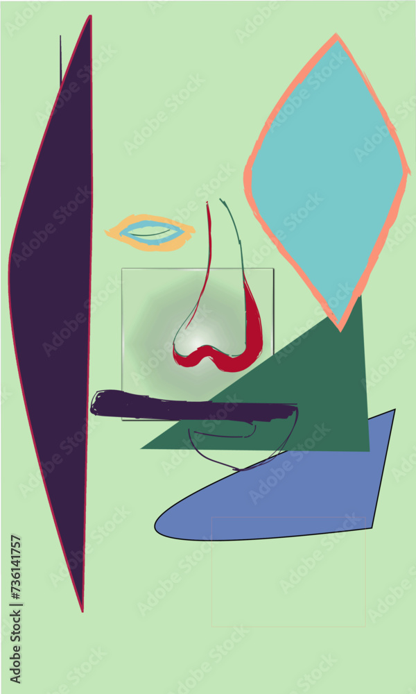 inconnu design vectoriel composition artistique contraste de formes ...