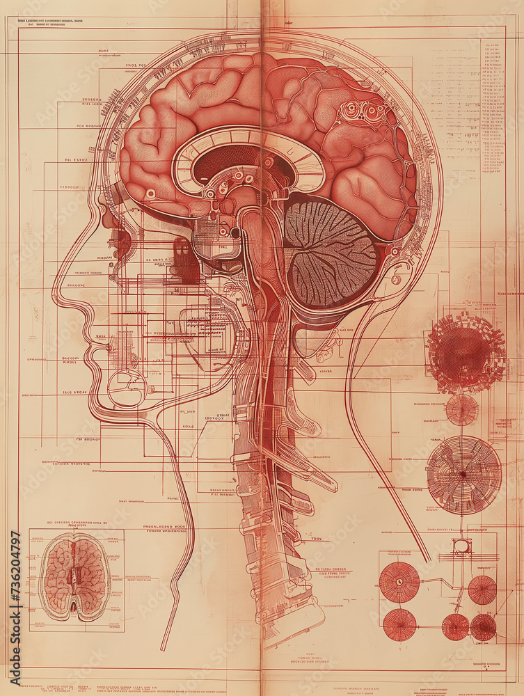 The diagram showing the components of the brain mechanism is ...
