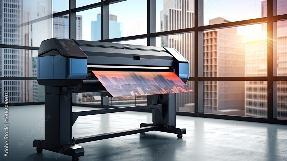 Ilustração do Stock: Elevate your printing game with our plotter large ...